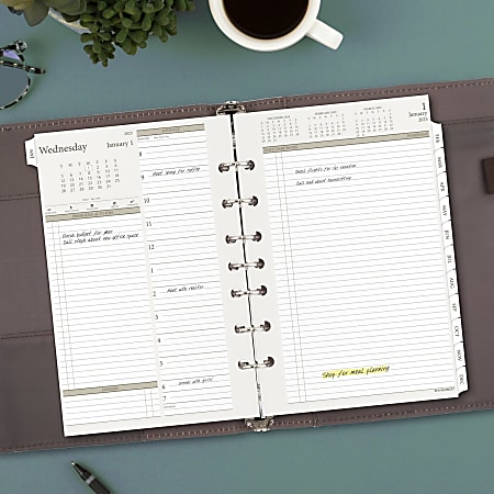2025 AT A GLANCE Daily Planner Refill 5 12 x 8 12 Traditional January ...