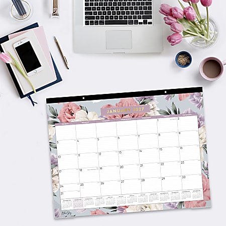 2027 Blue Sky Tula Monthly Desk Pad Planning Calendar 22x17 0percent ...