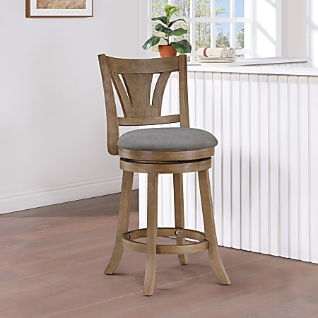Office Star Miller Counter Height Stool DoveMedium Oak - Office Depot
