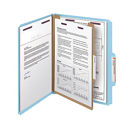 Smead Pressboard Classification Folder with SafeSHIELD Fastener 1 ...