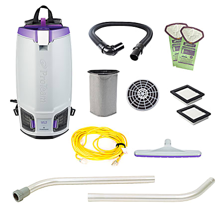 ProTeam GoFit 10 Qt Dry Pick Up Commercial Backpack Vacuum With 2 Piece ...