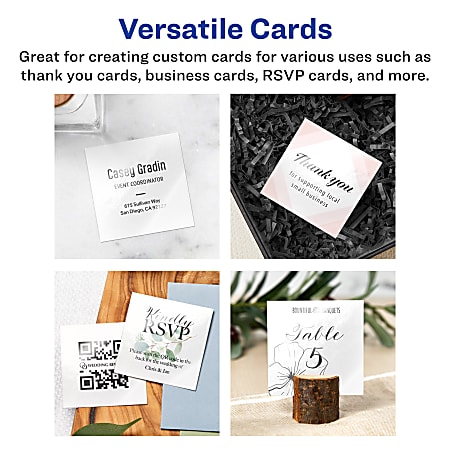 Avery Printable Business Cards With Sure Feed Technology 95271 GWC10 ...