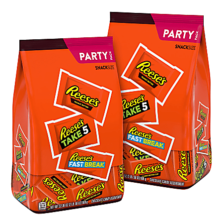 Reeses Snack Size Assortment Party Pack Stand Up Bags 32.06 Oz Pack Of ...