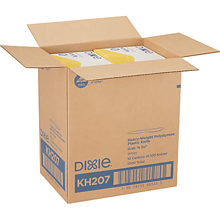 Dixie Heavyweight Utensils Knives White Box Of 100 Knives - Office Depot