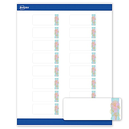 Avery Printable Labels With Sure Feed Technology S00 EVC 1 x 2 58 Matte ...