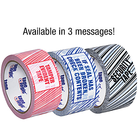 Tape Logic Security Tape If Seal Has Been 2 x 110 Yd. BlueWhite Case Of ...