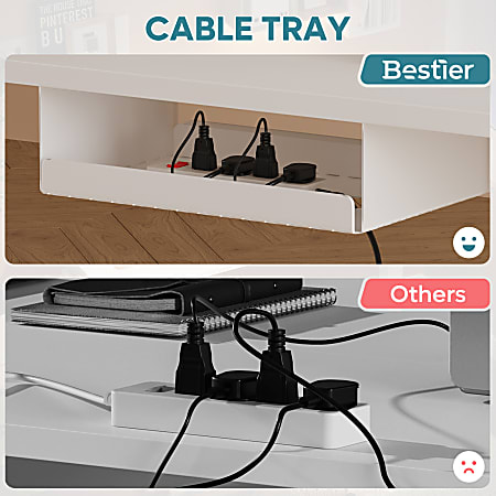 Bestier Electric Adjustable Height Standing Desk With 3 Height Memory ...
