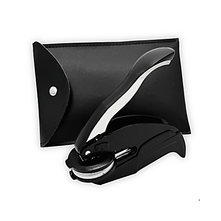 Custom Ideal LogoArt And Text 2 In 1 Lightweight Pocket Desk Embosser ...