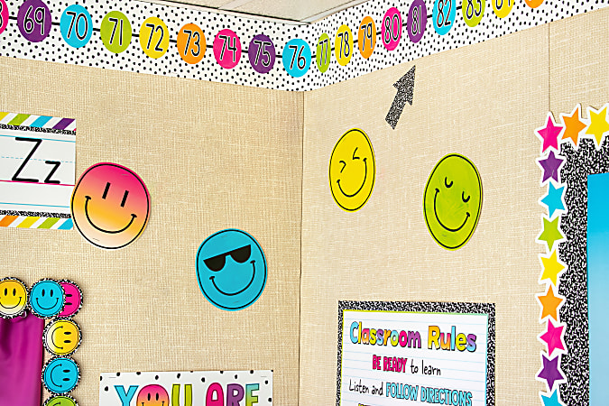 Teacher Created Resources Accents Brights 4Ever Smiley Faces Multicolor ...