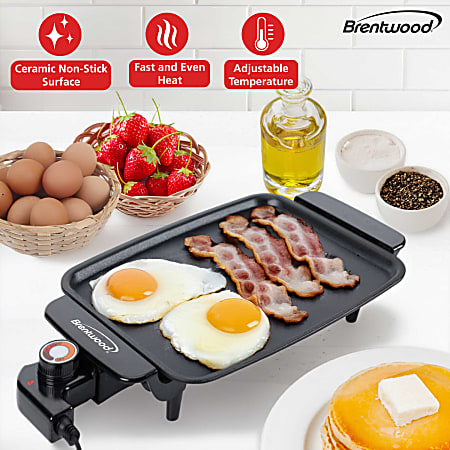 Brentwood 1200 Watt 12 In. x 10 In. Electric Griddle with Ceramic ...
