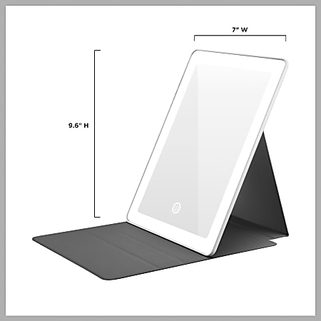 Conair Glass Rechargeable Tablet Mirror With Cover And Stand 9 1116 H x ...