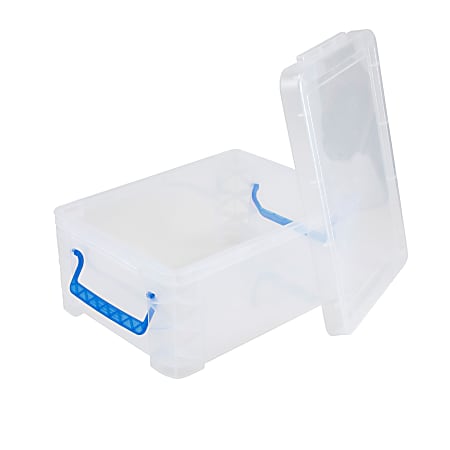 Super Stacker Large Storage Box 6 12 H x 10 15 W x 14 12 L Clear ...