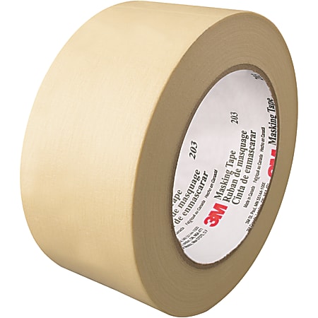 3M 203 Masking Tape 3 Core 2 x 180 Natural Pack Of 12 - Office Depot