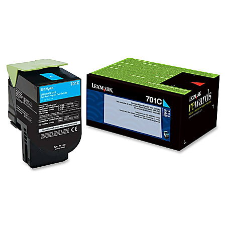 Lexmark 701C Cyan Return Program Toner Cartridge - Office Depot