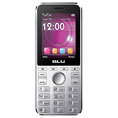 BLU Tank 4 T510 Cell Phone Silver - Office Depot