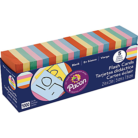 Pacon Blank Flash Cards 2 x 3 Pack Of 1000 - Office Depot
