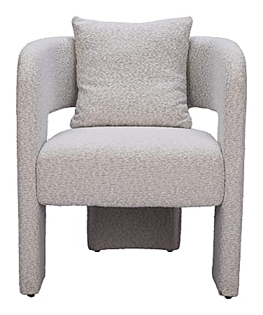 Zuo Melilla Dining Accent Chair Misty Gray - Office Depot