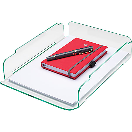 Lorell Acrylic Single Stacking Letter Tray For 12 x 11 Use ClearGreen ...