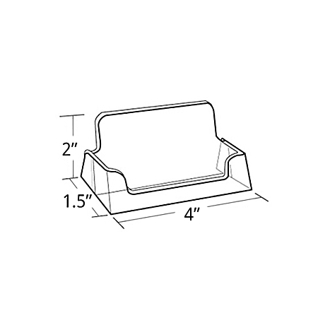 Azar Displays Business Card Holders 2 H x 3 58 W x 1 12 D Clear Pack Of ...