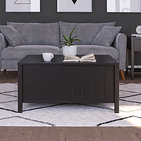 Ameriwood Home Novogratz Her Majesty Lift Top Coffee Table 17 1316 H x 35 34 W x 35 34 D Black ...