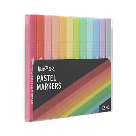 Brea Reese Pastel Markers Pack Of 12 Markers Chisel Point Pastel Ink ...