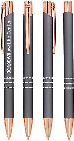 Custom Delane Promotional Gel Pen Rose Gold - Office Depot