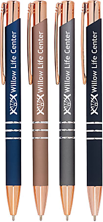 Custom Delane Promotional Gel Pen Rose Gold - Office Depot