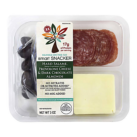Daniele Hard Salame Provolone Cheese Dark Chocolate Almonds 3 Oz Pack ...