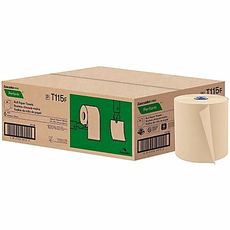 Cascades For Tandem 1 Ply Paper Towels 100percent Recycled Natural 775 ...