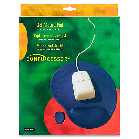 Compucessory Gel Mouse Pad 9 x 10 x 1 Blue CCS45162 - Office Depot