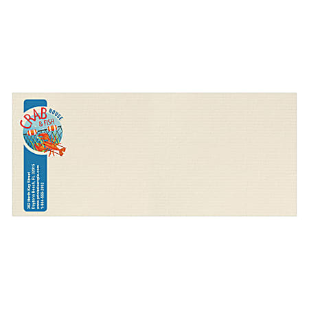 Black Ink Raised Print Envelopes 10 4 18 x 9 12 Ivory Laid - Office Depot