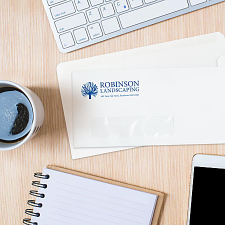 Custom 10 1 Color Self Seal Single Window Business Envelopes 4 18 x 9 ...
