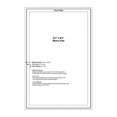 Custom Full Color Notepads 5 12 x 8 12 50 Sheets Per Pad White Stock ...