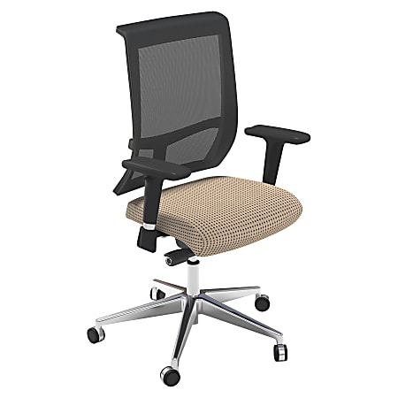 Mayline Commute Series Mesh Mid Back Chair Expo LatteSilver - Office Depot