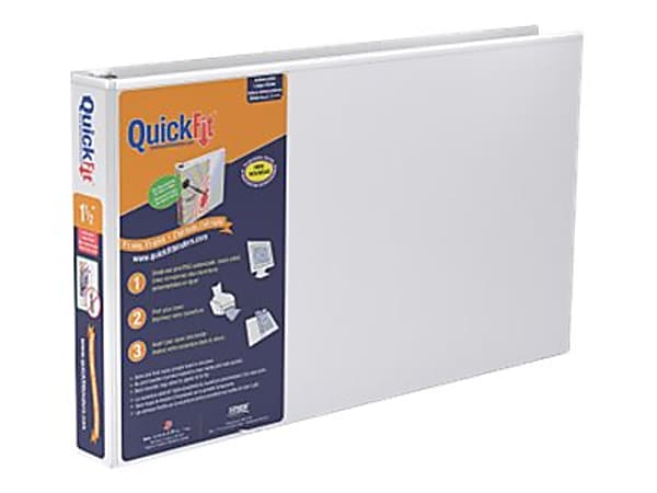 QuickFit 3 Ring Binder 1 12 Locking Angle D Rings Spreadsheet White ...