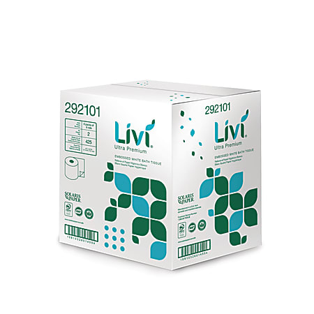 Livi Ultra Premium Bath Tissue 2 Ply White 425 Sheets 36 RollsCarton ...