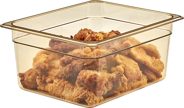 Cambro H Pan High Heat GN 12 Food Pans 6 H x 10 716 W x 12 34 D Amber ...