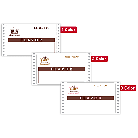 Custom Printed Pinfed Continuous Feed Dot Matrix Color Labels 3 38 x 5 ...