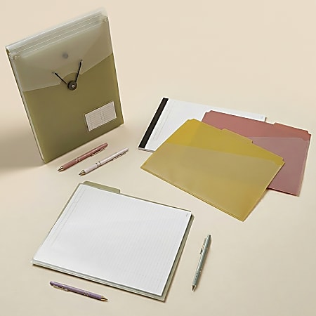 Office Depot Brand Fashion File Folders With Slash Pocket 13 Cut Letter ...