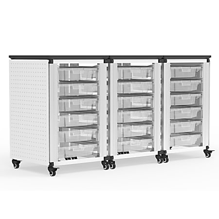 Luxor Modular Classroom Storage Cabinets 18 Small Bins 29 H x 18 14 W x ...