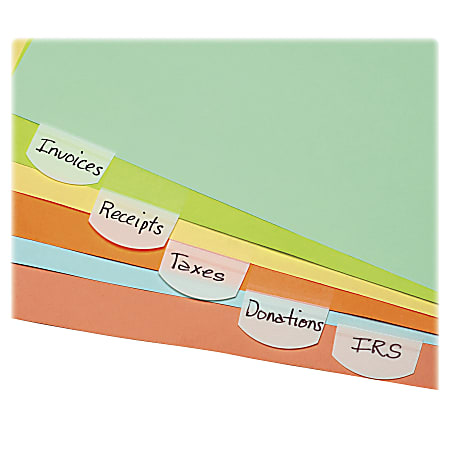 Lee Removable Hefty Index Tabs 1 12 x 1 White Pack of 50 - ODP Business ...