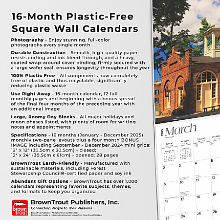 2025 BrownTrout Take Me Home Country Roads West Virginia Monthly Wall ...