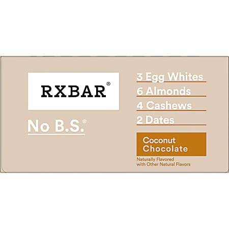 RXBAR Coconut Chocolate Protein Bars 1.8 Oz Total Qty 6 - Office Depot