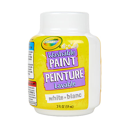 Crayola Washable Paint 2 Oz White Pack Of 12 Paint Pots - Office Depot