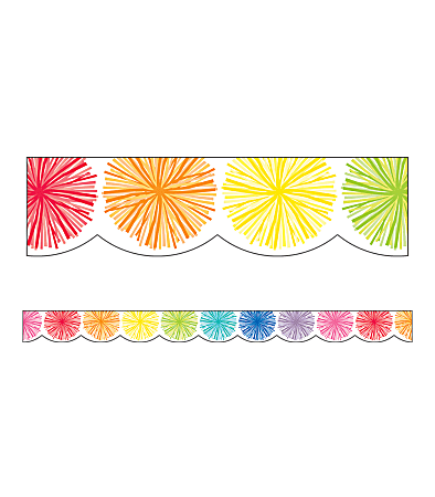 Schoolgirl Style Scalloped Bulletin Board Borders 3 x 3 Hello Sunshine ...