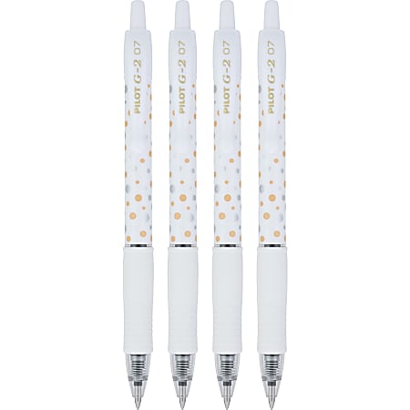 Pilot G2 Retractable Gel Pens Fine Point 0.7 mm Dots Design Collection ...