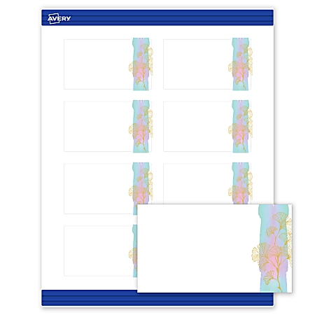 Avery Printable Cards With Sure Feed Technology 2 x 3 12 Matte White ...