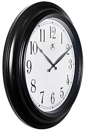 Infinity Instruments Classic Round Wall Clock 24 Black - Office Depot