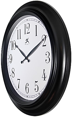 Infinity Instruments Classic Round Wall Clock 24 Black - Office Depot