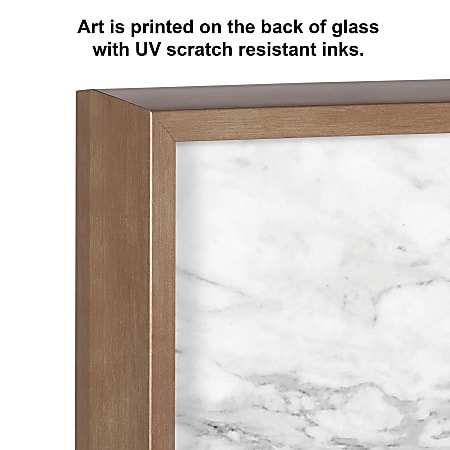 Kate and Laurel Blake Non Magnetic Framed Dry Erase Printed Glass 18 x ...